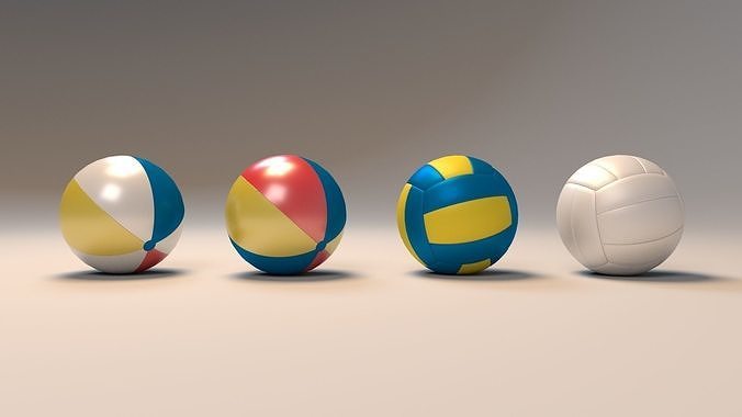 3D model Beach Sport Balls VR / AR / low-poly | CGTrader
