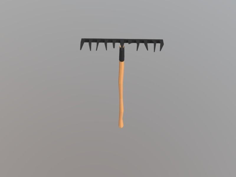 Rake cartoon low poly free VR / AR / low-poly 3D model rigged | CGTrader