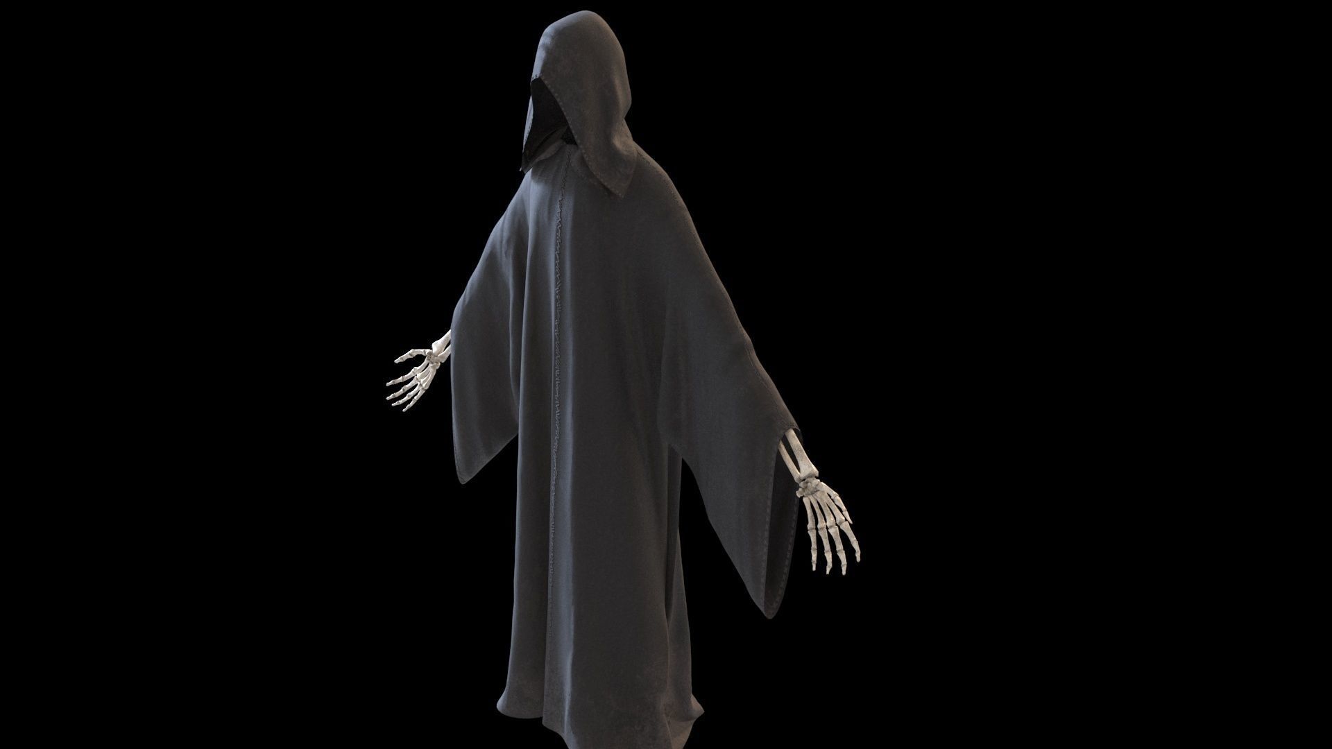 3D model Reaper cloak with skeletons VR / AR / low-poly | CGTrader