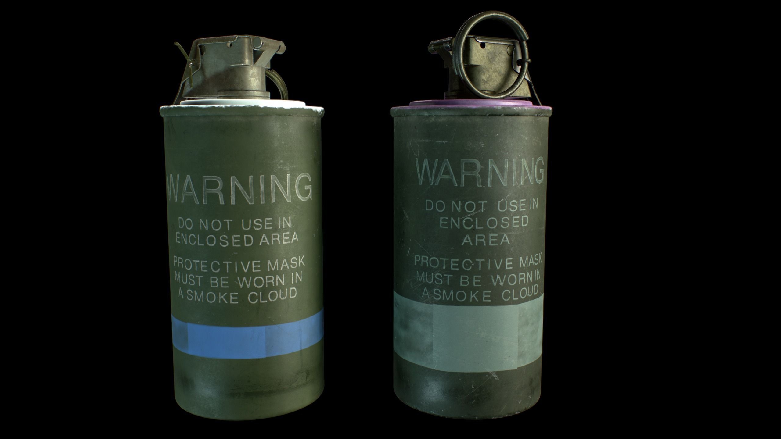 3D model M18 and M83 Smoke Grenades VR / AR / low-poly | CGTrader