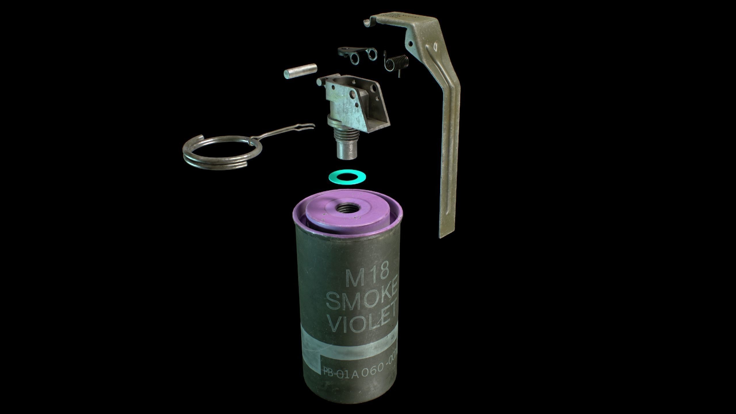 3D model M18 and M83 Smoke Grenades VR / AR / low-poly | CGTrader