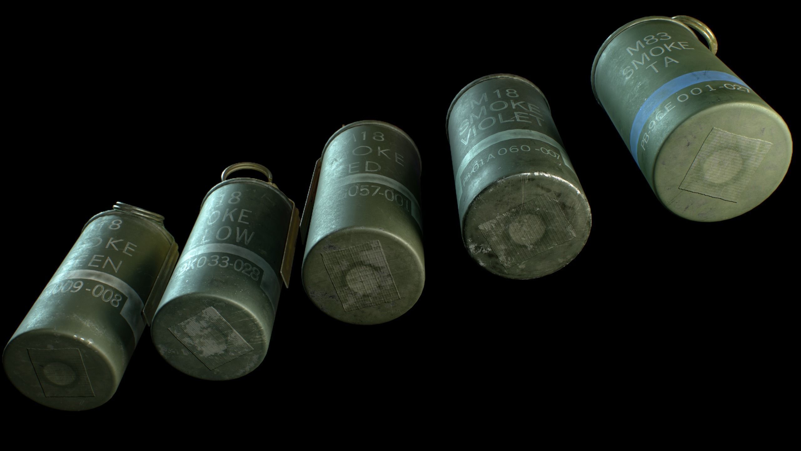 3D model M18 and M83 Smoke Grenades VR / AR / low-poly | CGTrader