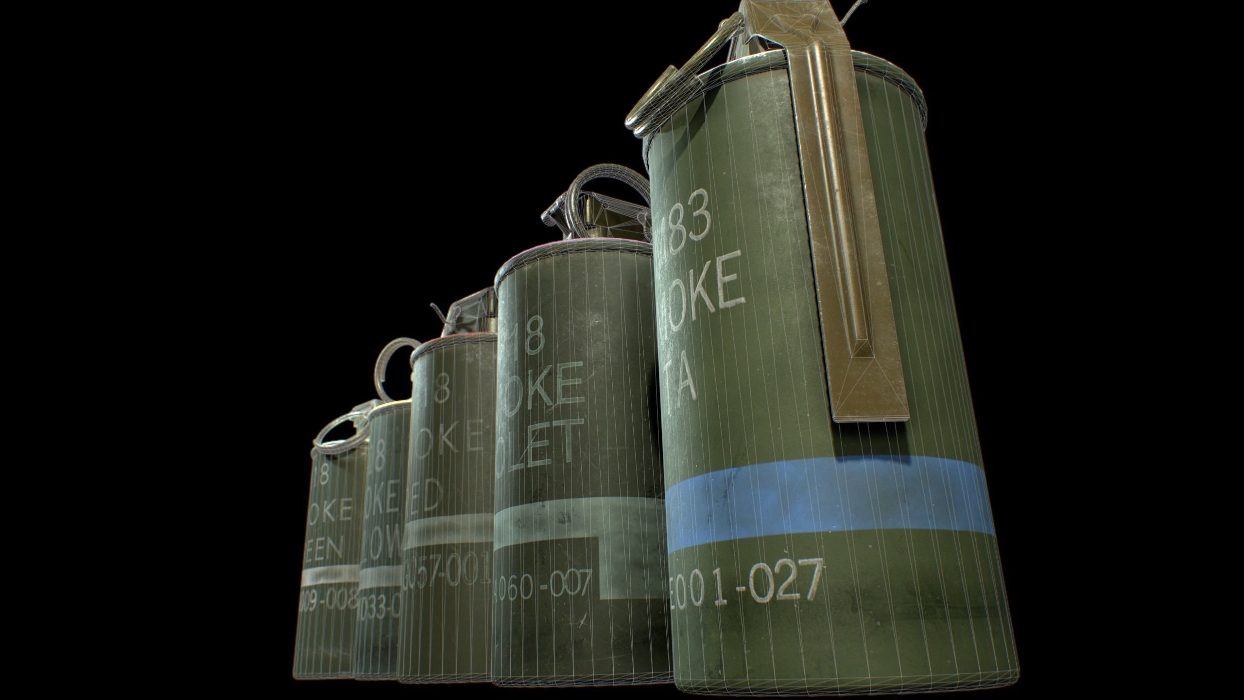 3D model M18 and M83 Smoke Grenades VR / AR / low-poly | CGTrader