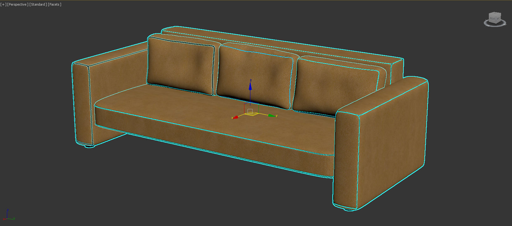 Leather sofa Contour 3D model | CGTrader
