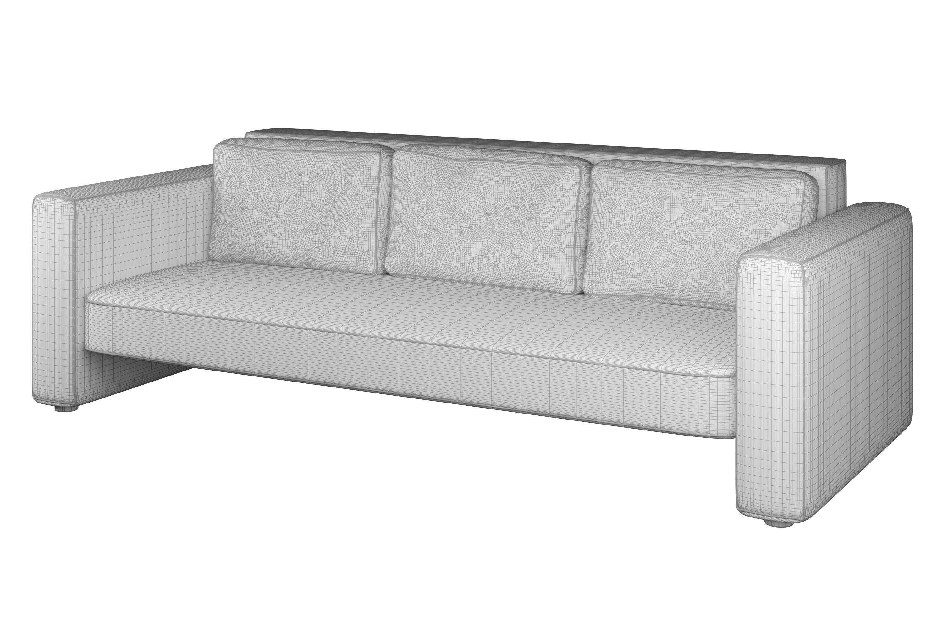 Leather sofa Contour 3D model | CGTrader