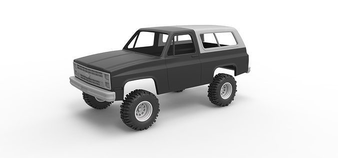 Diecast shell and wheels 1988 Chevrolet Blazer K5 Scale 1 to 25 3D ...