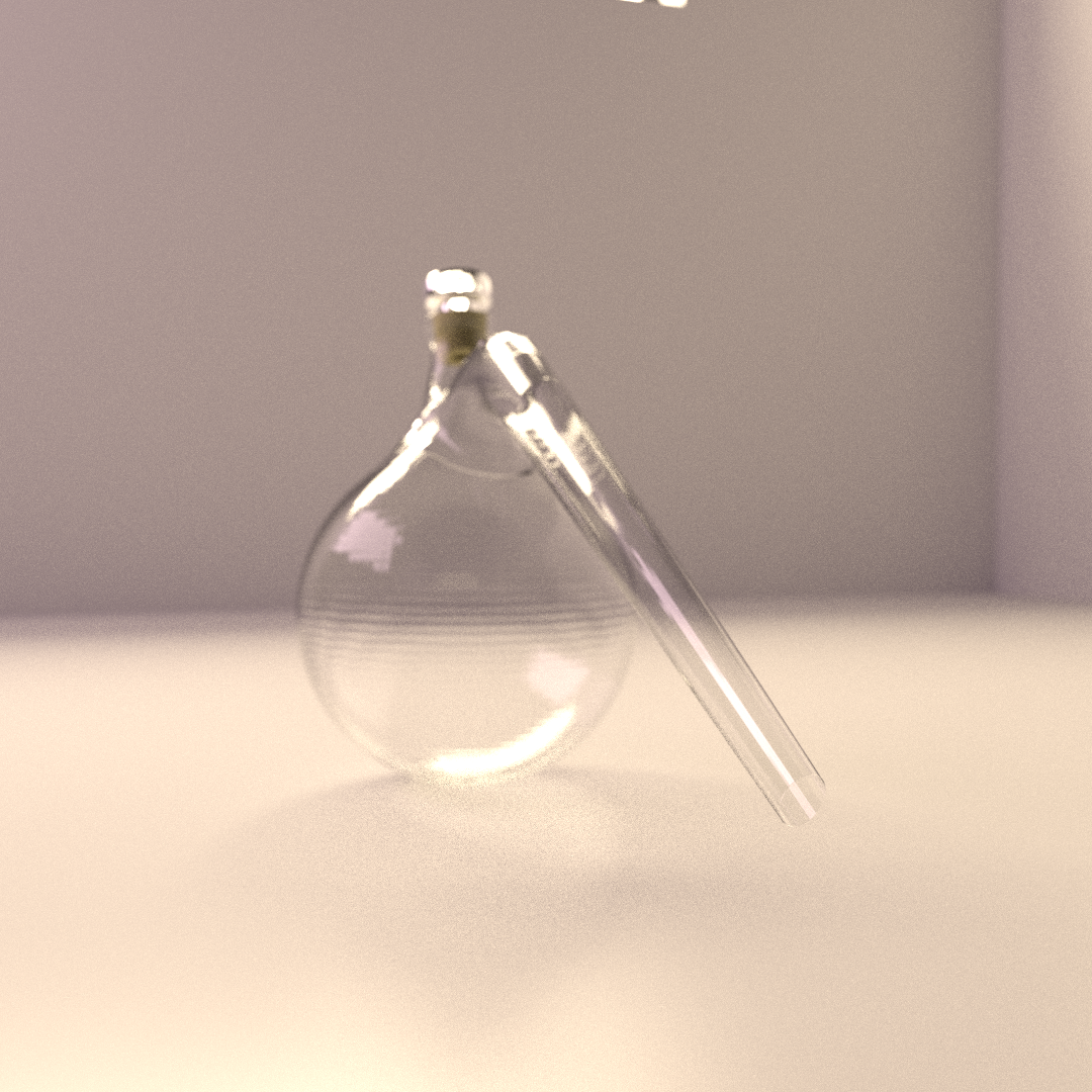 Retort glass pipe on table 3D model | CGTrader
