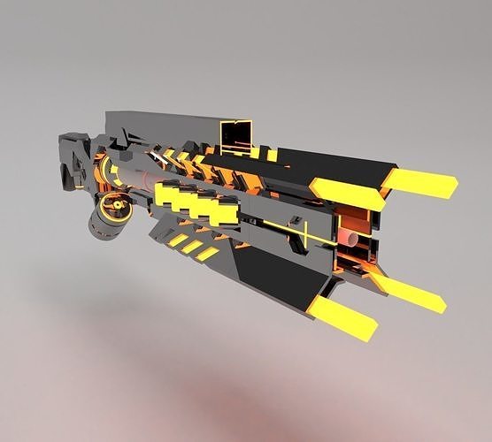 3D Future gun sci-fi weapon 3D model | CGTrader