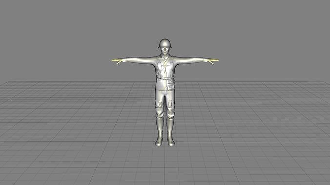 soilder human free 3D model | CGTrader