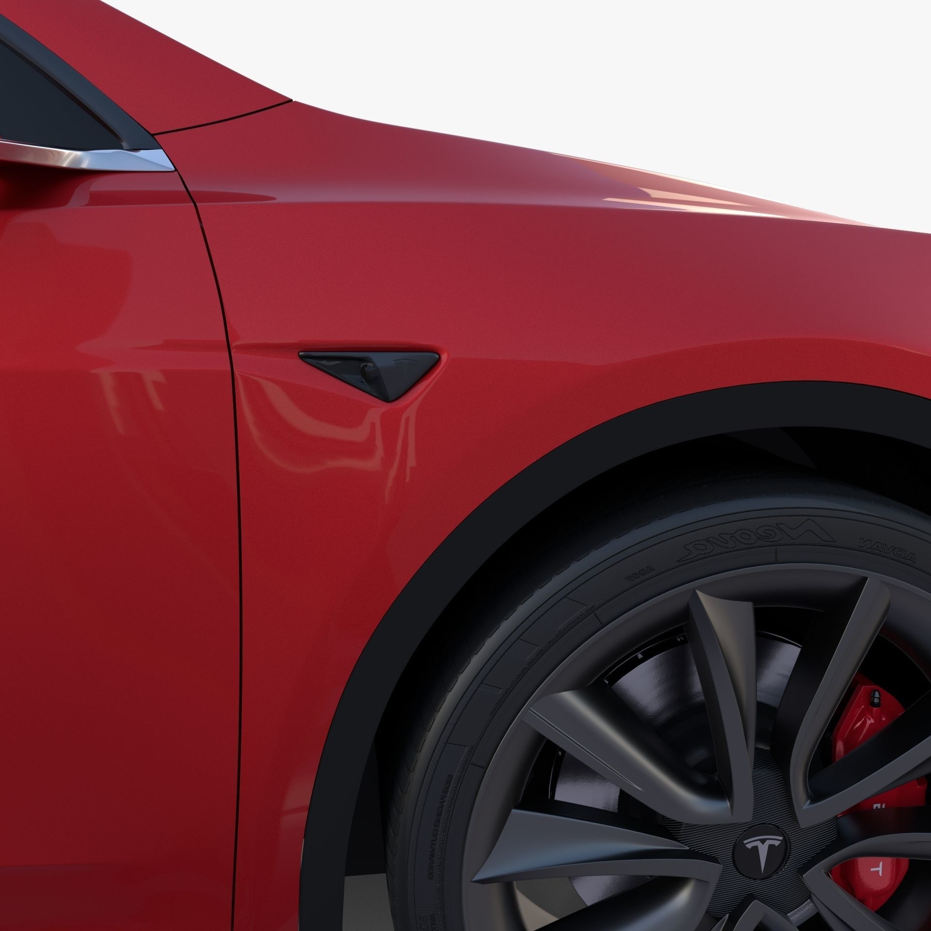 Tesla Model Y RWD Red with interior and chassis 3D model | CGTrader