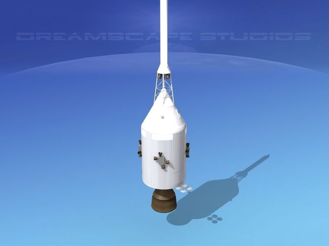Apollo Service Command Module 3D Model rigged MAX 3DS LWO LW LWS DXF ...