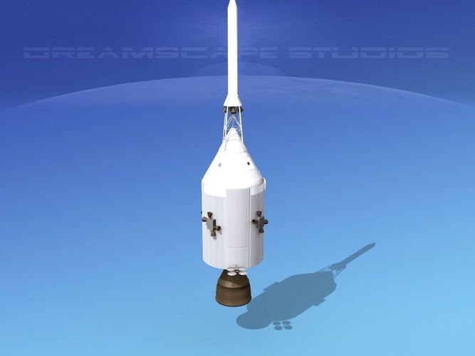 Apollo Service Command Module 3D Model rigged MAX 3DS LWO LW LWS DXF ...