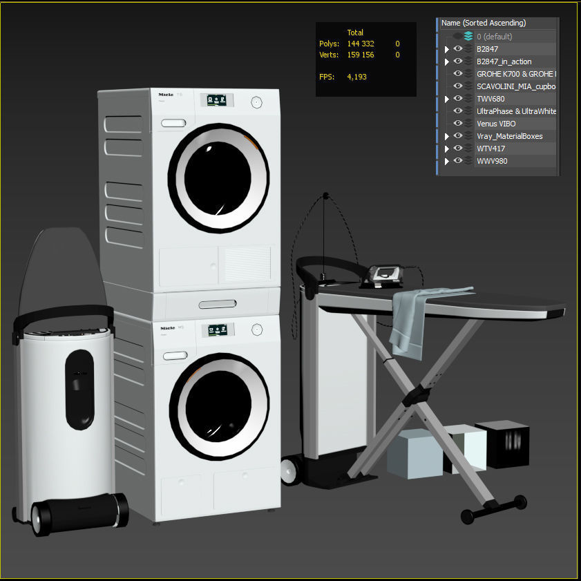 Miele appliances set 3D model | CGTrader