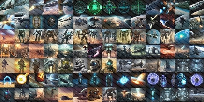 200 Science Fiction Icons for RTS and RPG Texture | CGTrader