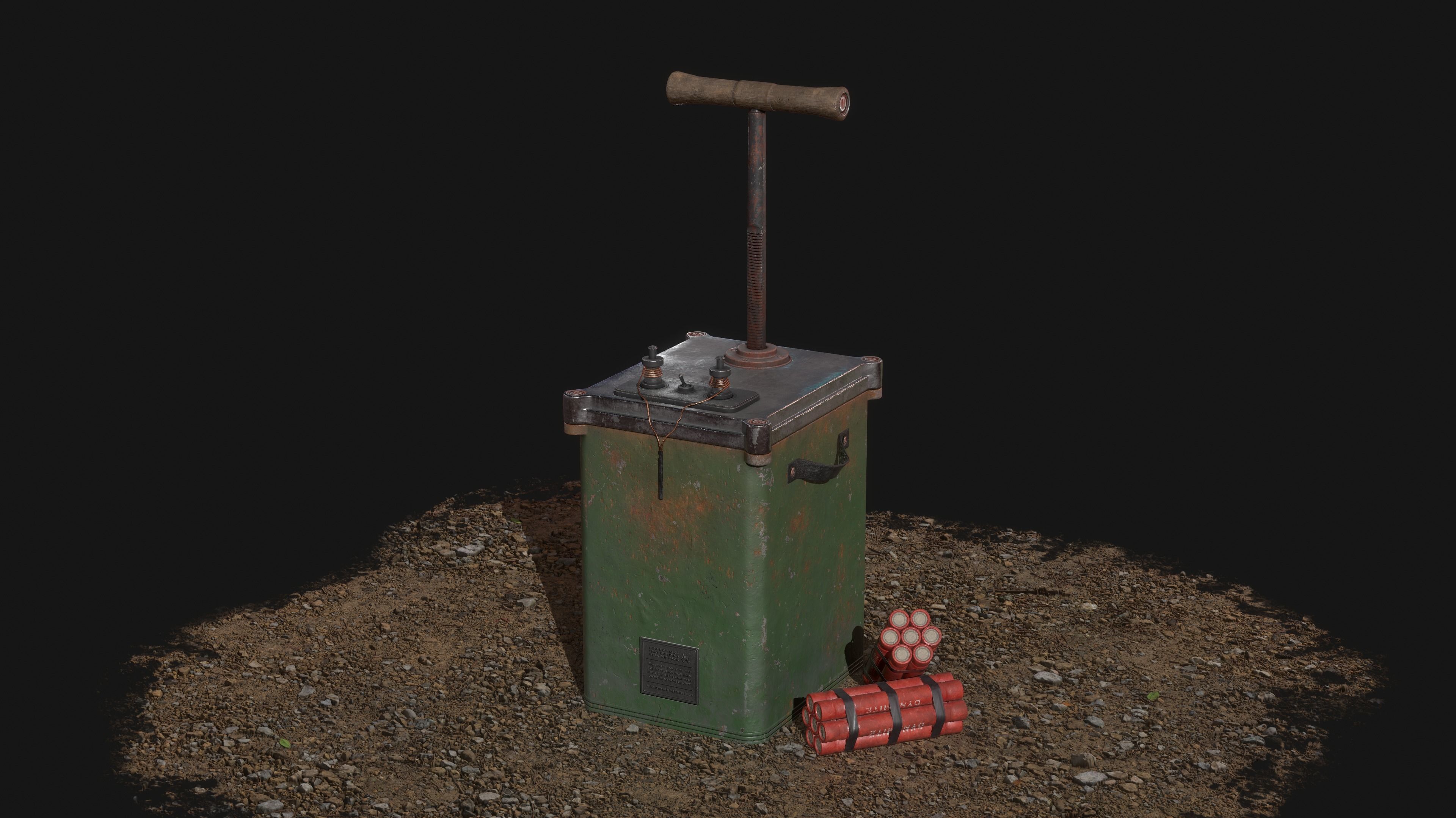 3D model Dynamite Detonator VR / AR / low-poly | CGTrader