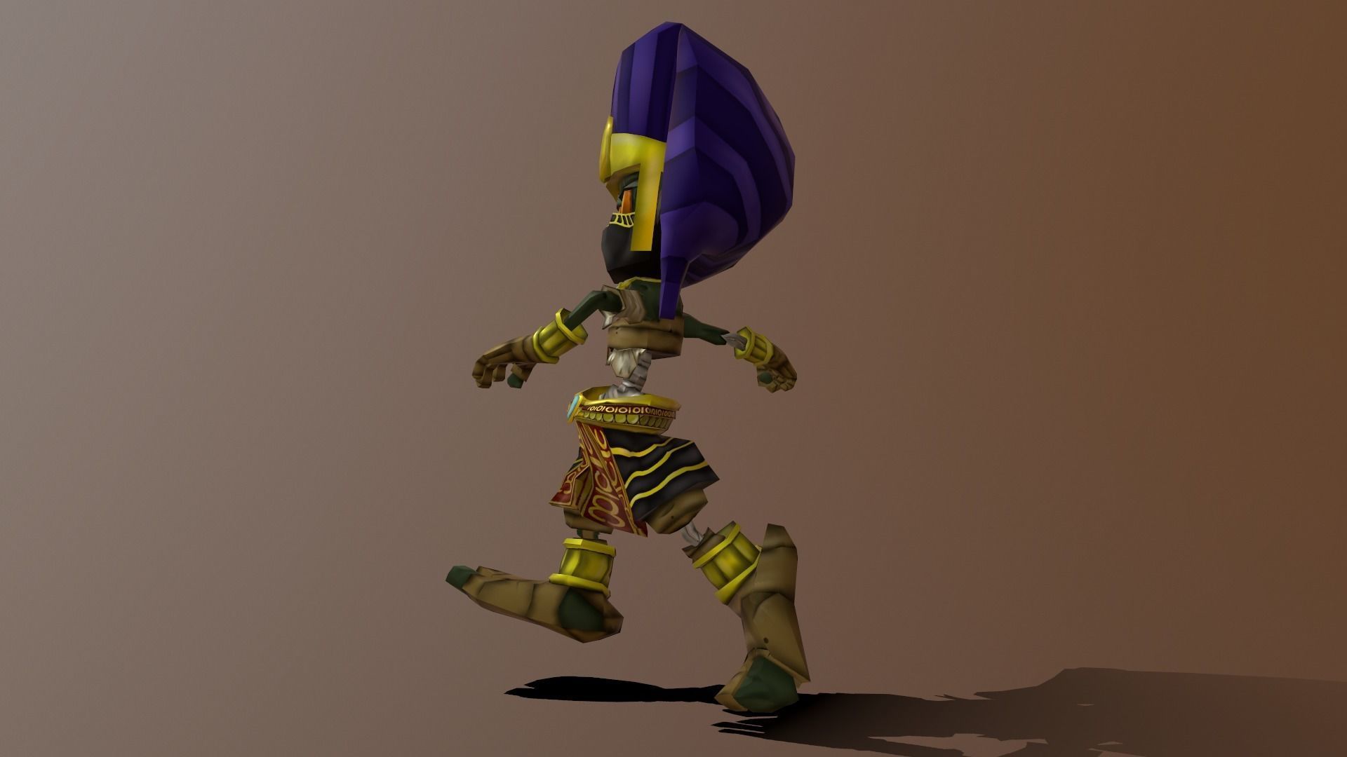 3D model Pharaoh Game Character RIGGED 3D Hand-painted Low-poly 3D ...