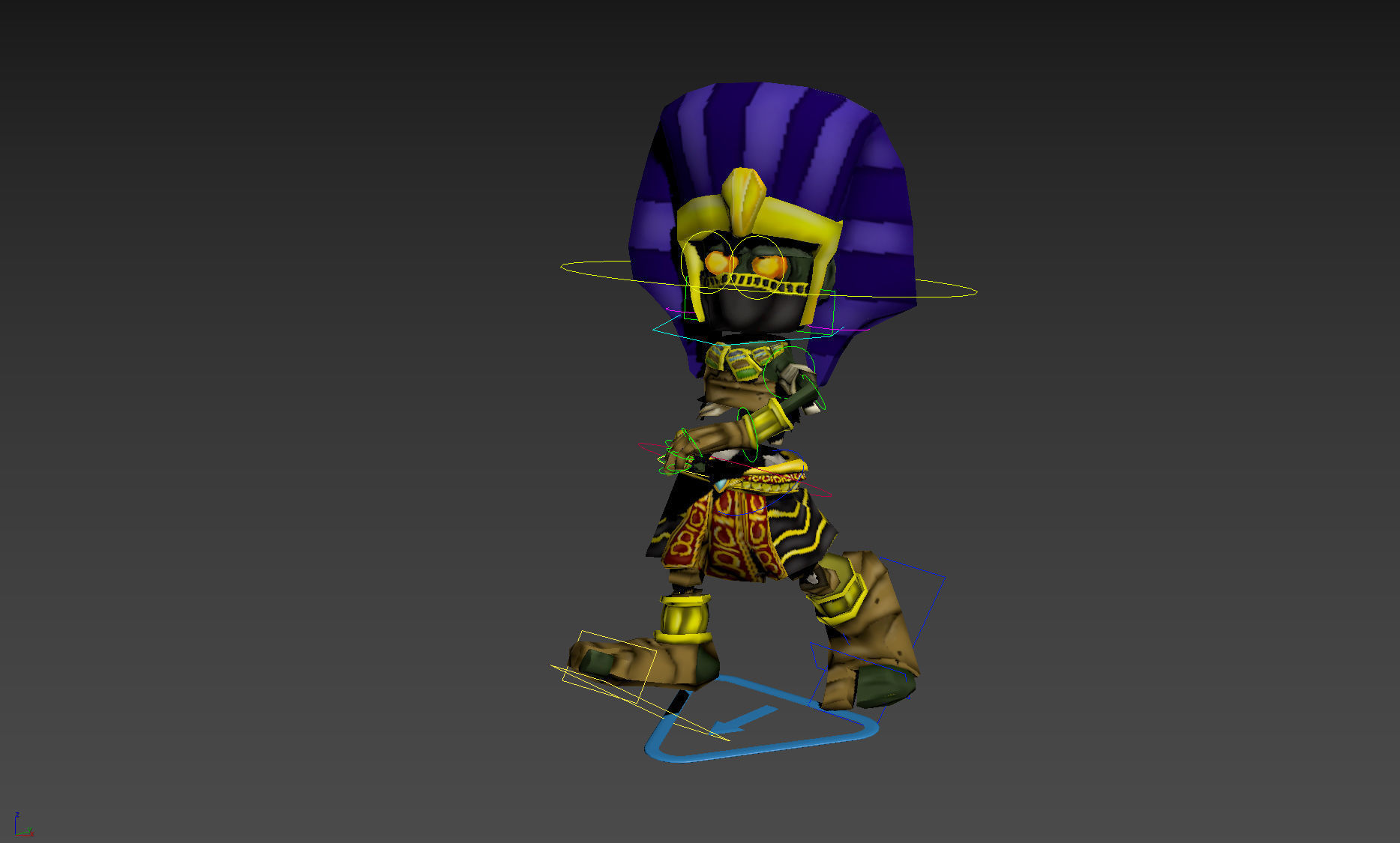 3D model Pharaoh Game Character RIGGED 3D Hand-painted Low-poly 3D ...