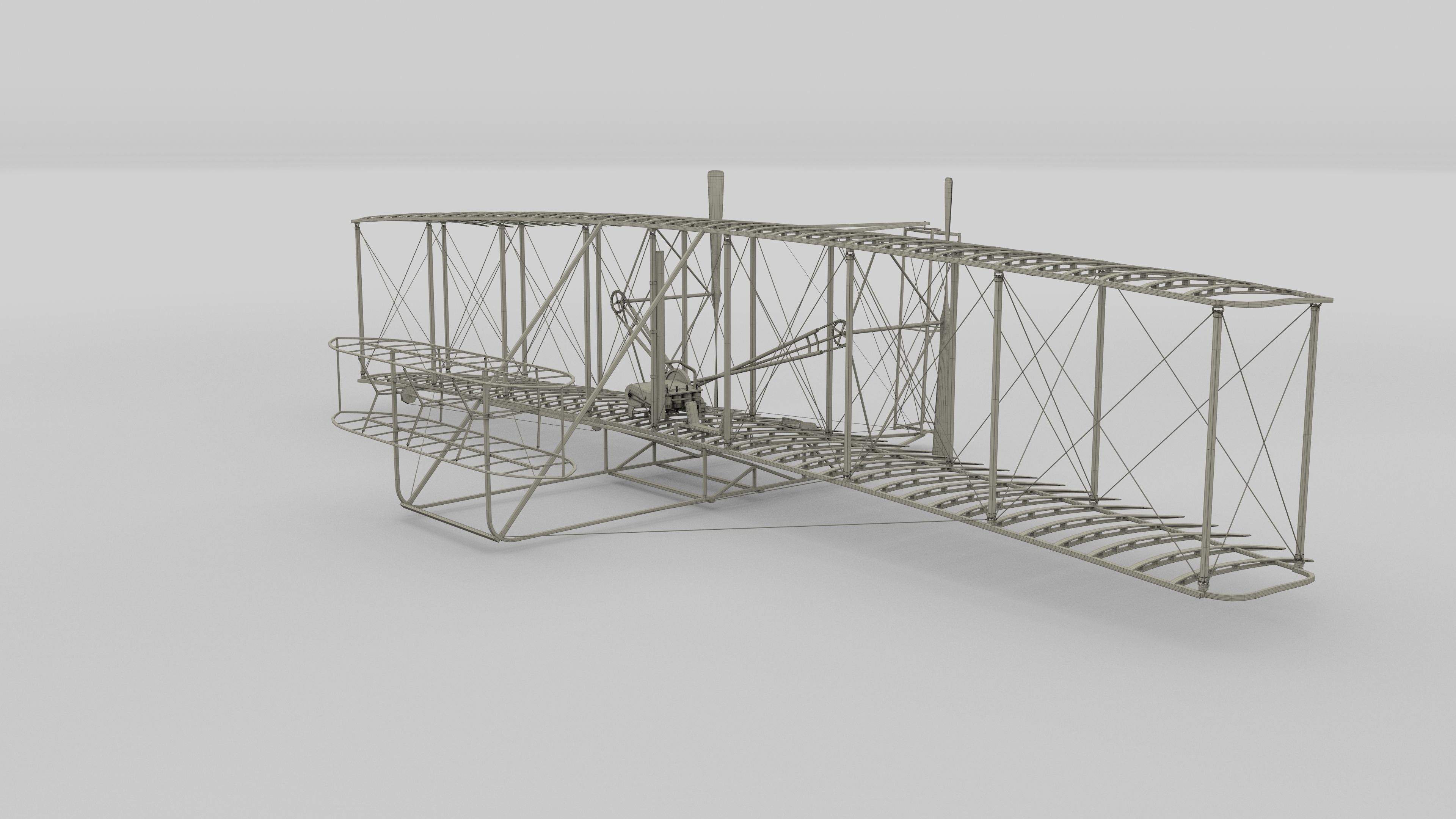 Rigged Wright Flyer 1903 3D model | CGTrader