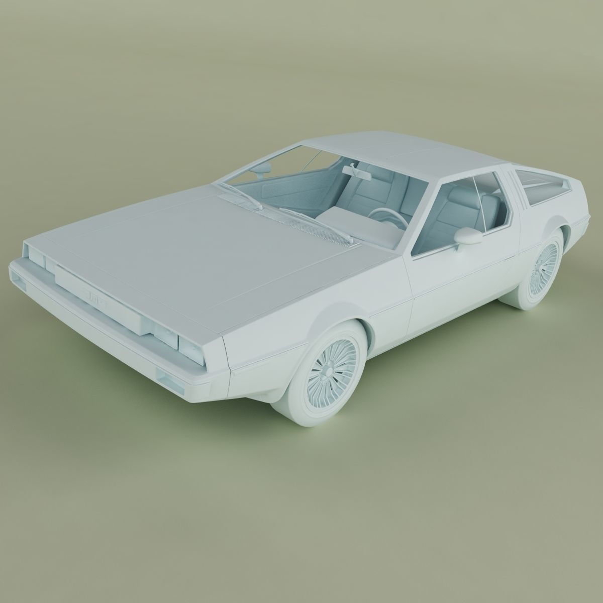 DeLorean DMC 12 Prototype 3D model | CGTrader