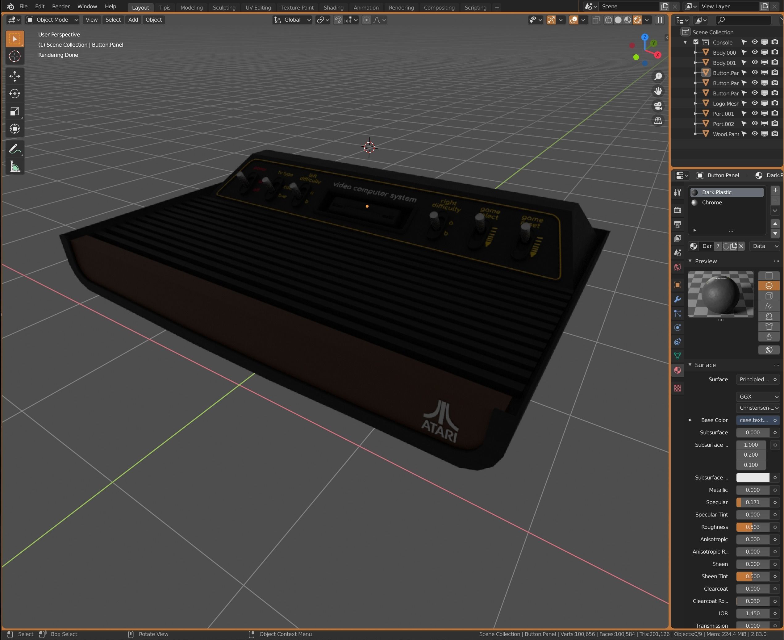 Old Gaming Console - Atari 2600 3D model | CGTrader