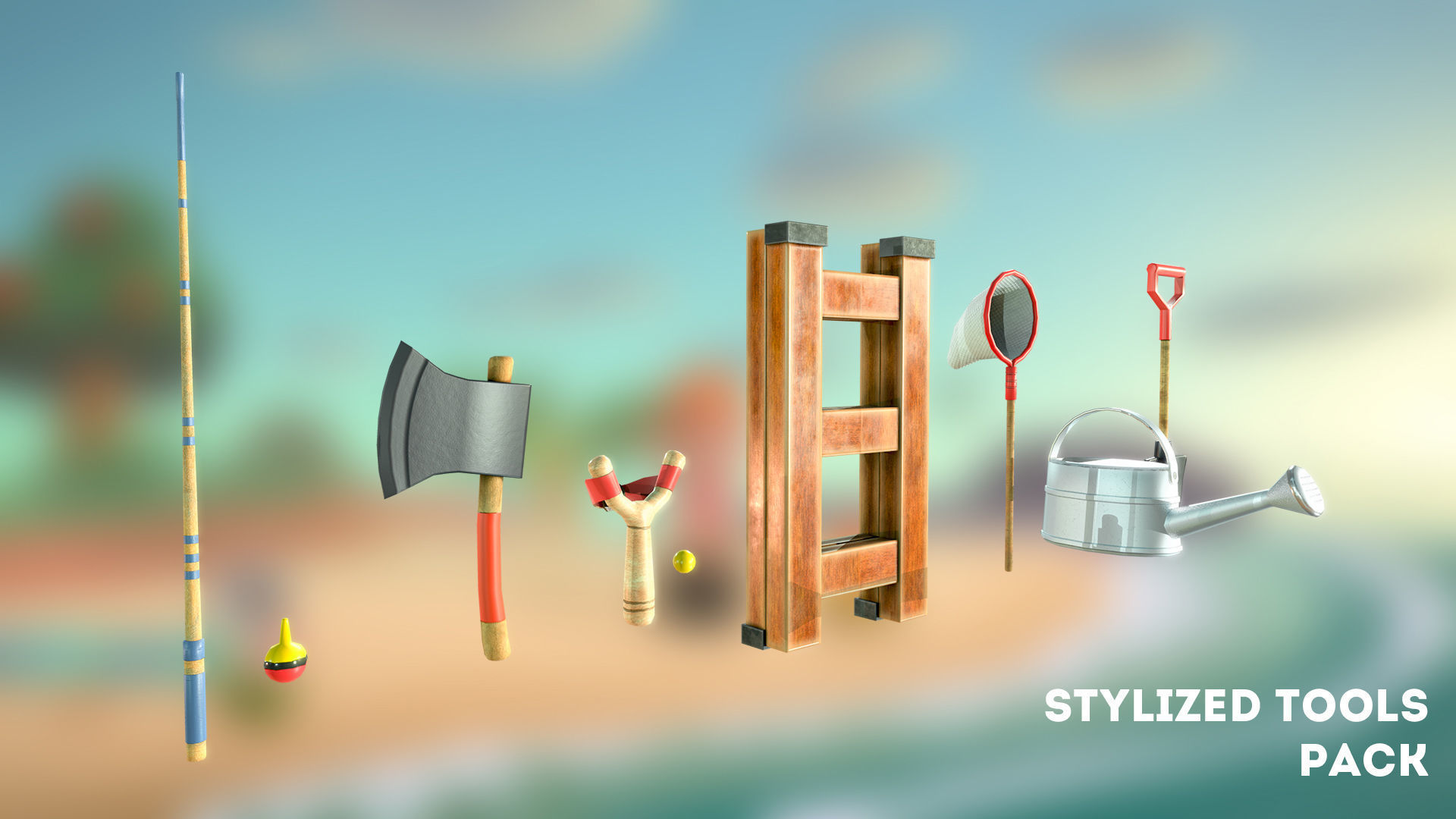 3D model low-poly Stylized Tools Pack | CGTrader