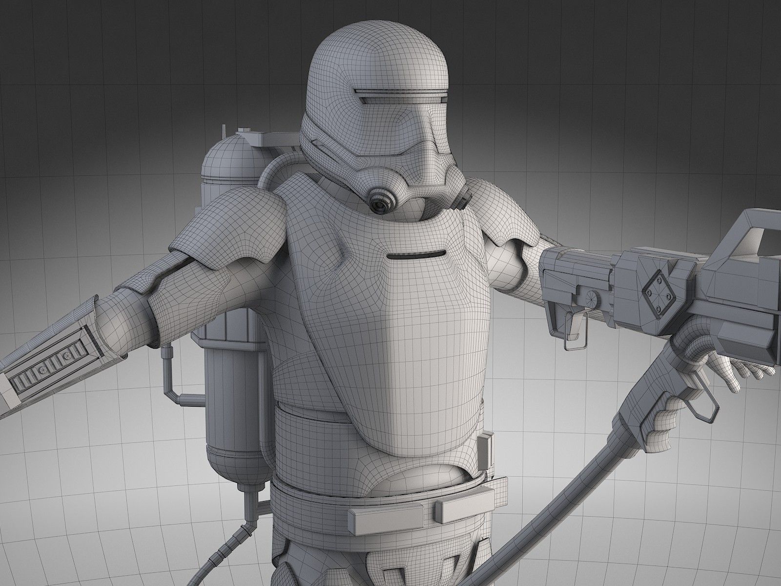 Star Wars First Order Flametrooper 3D model rigged | CGTrader