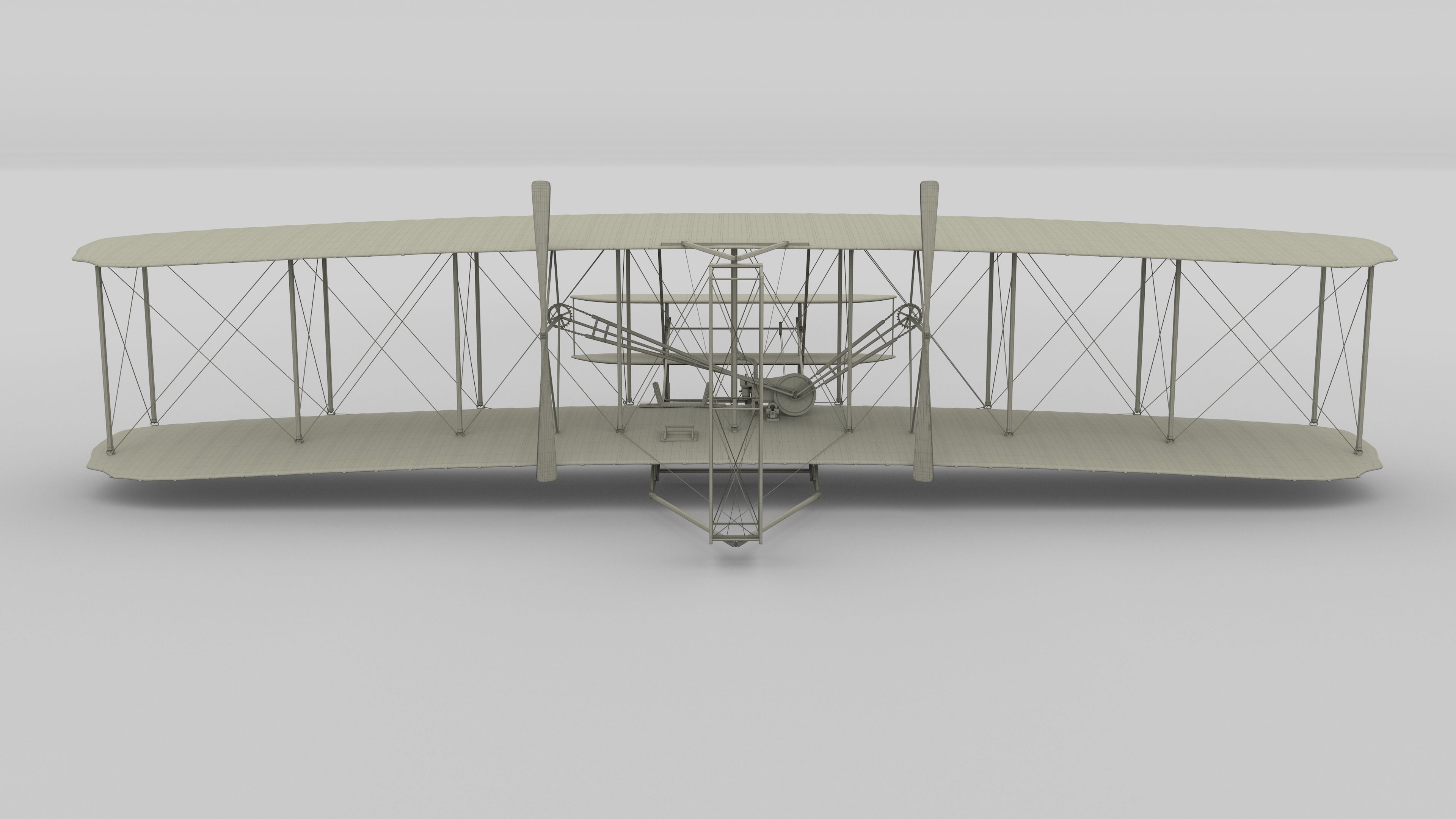 Animated Wright Flyer 1903 3D model animated rigged | CGTrader