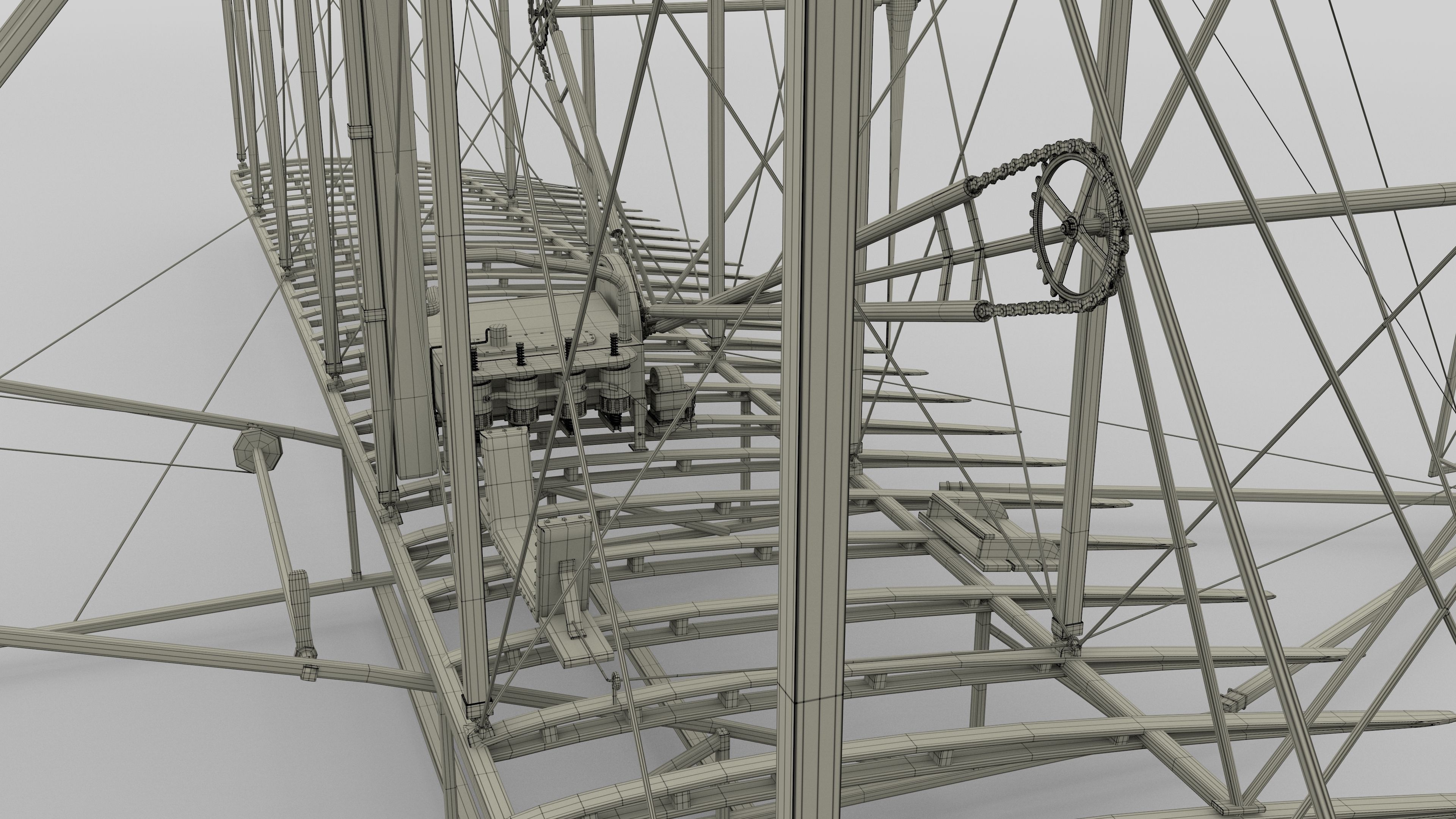 Animated Wright Flyer 1903 3D model animated rigged | CGTrader