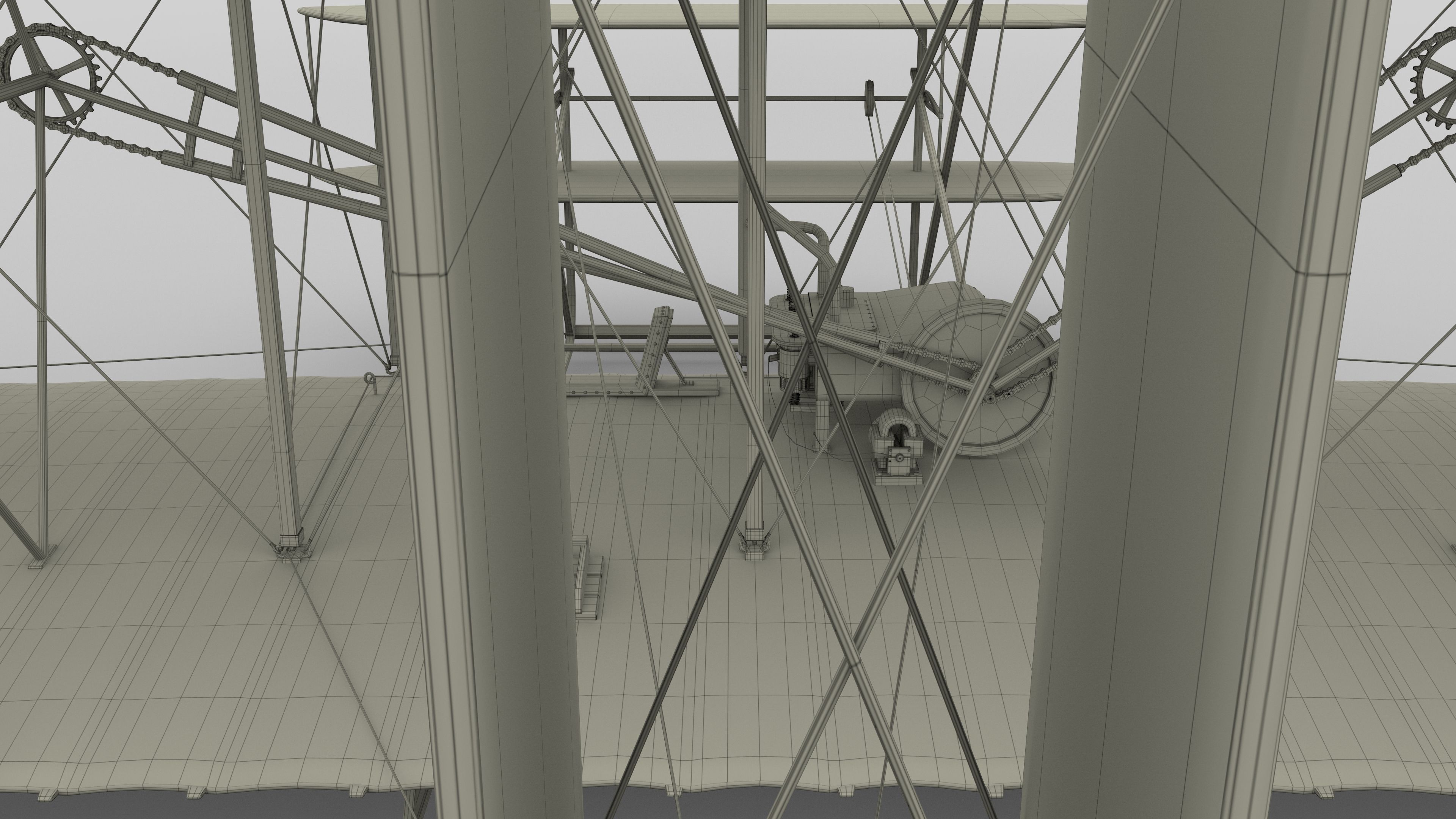 Animated Wright Flyer 1903 3D model animated rigged | CGTrader