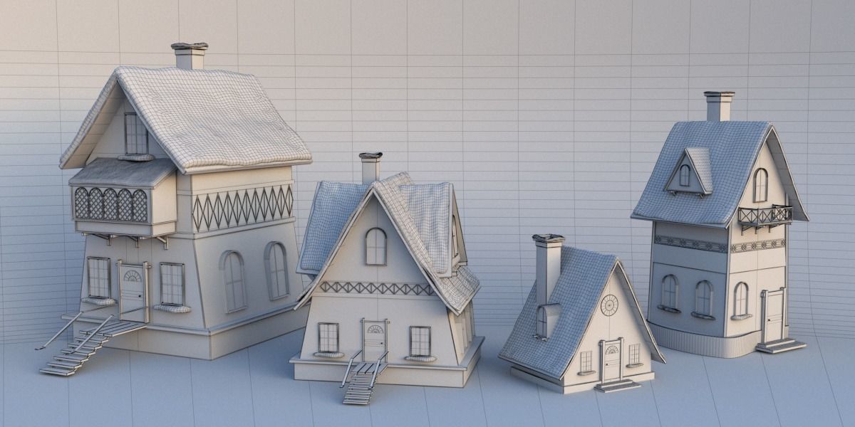 Christmas Houses 3D model | CGTrader