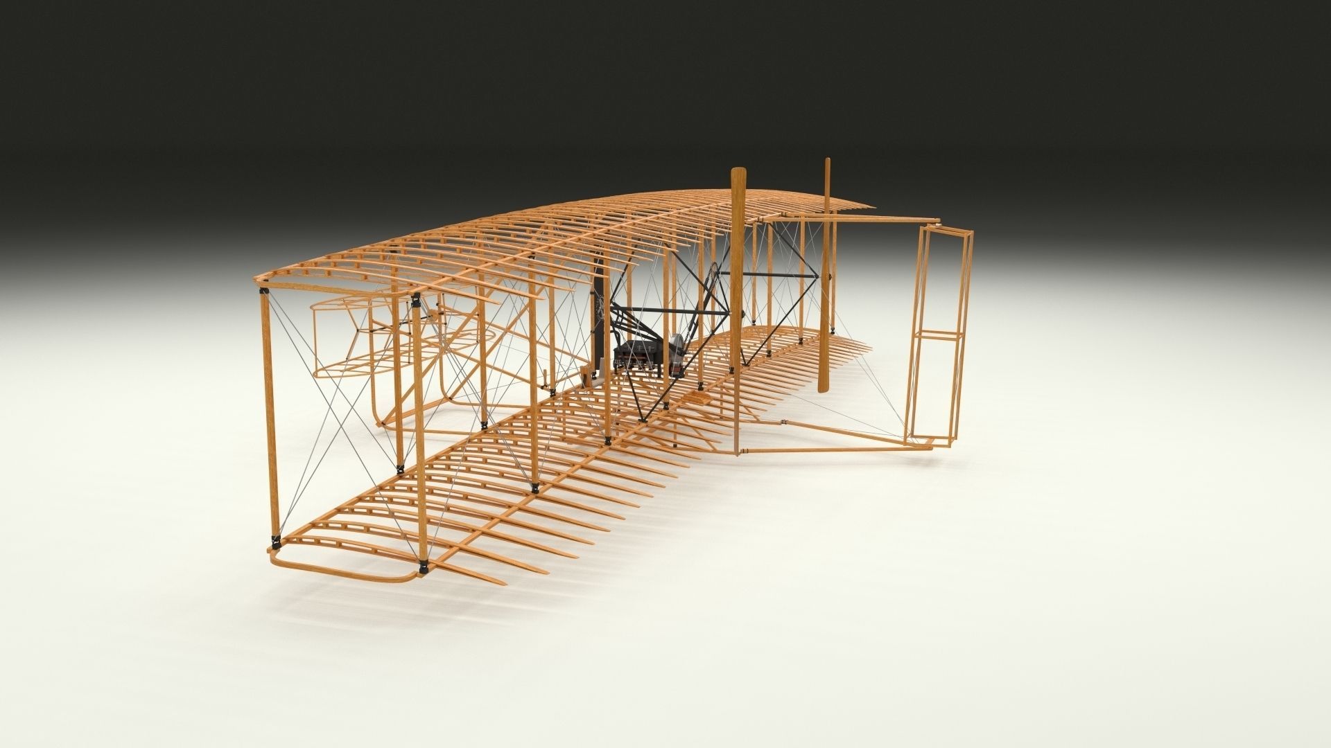 Animated Wright Flyer 3D model animated | CGTrader