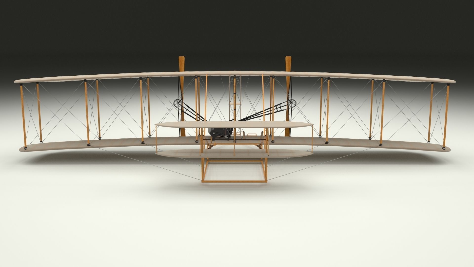 Animated Wright Flyer 3D model animated | CGTrader