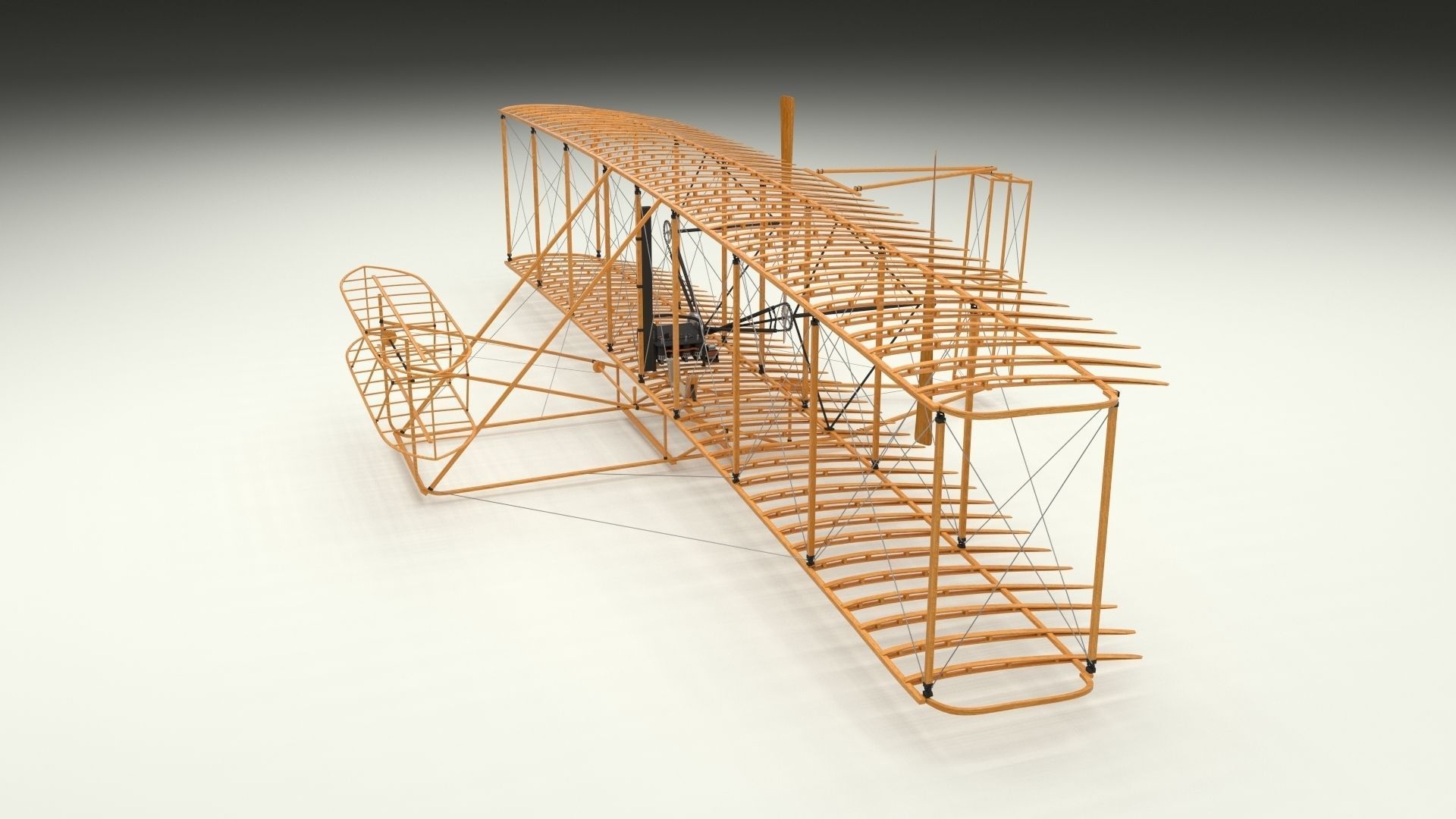Animated Wright Flyer 3D model animated | CGTrader