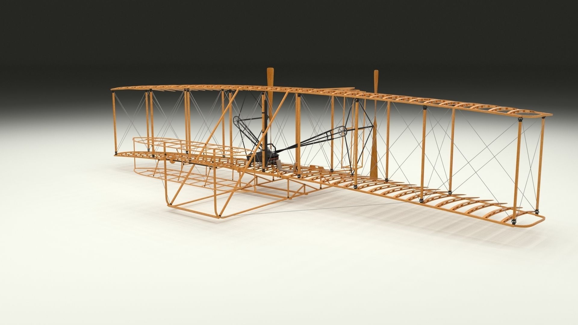 Animated Wright Flyer 3D model animated | CGTrader