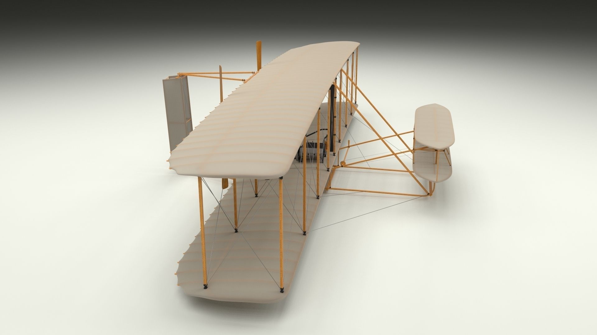 Animated Wright Flyer 3D model animated | CGTrader