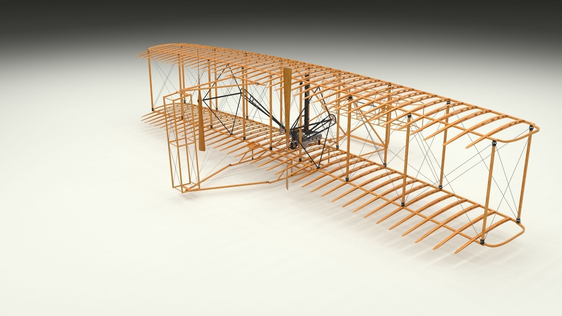 Animated Wright Flyer 3D model animated | CGTrader