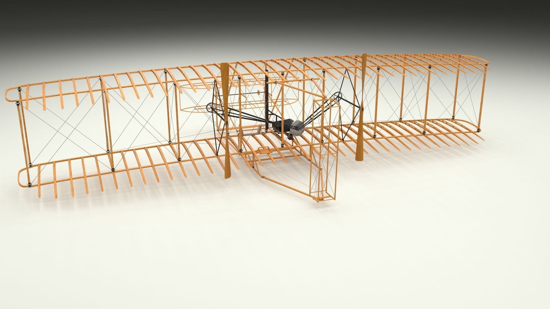 Animated Wright Flyer 3D model animated | CGTrader