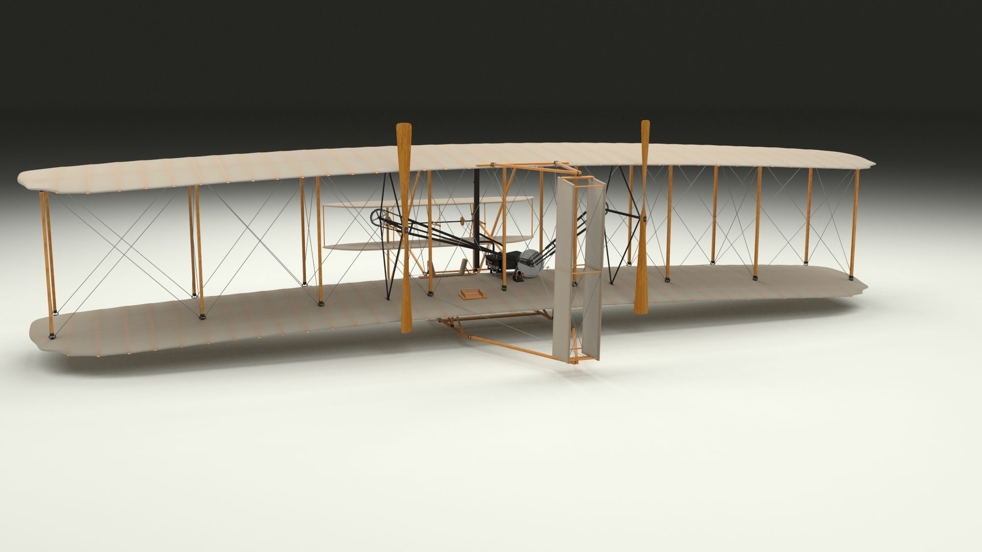 Animated Wright Flyer 3D model animated | CGTrader