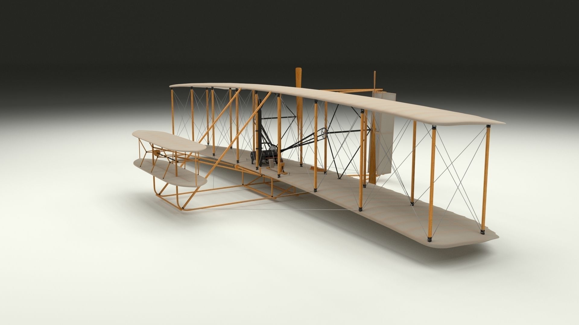 Animated Wright Flyer 3D model animated | CGTrader