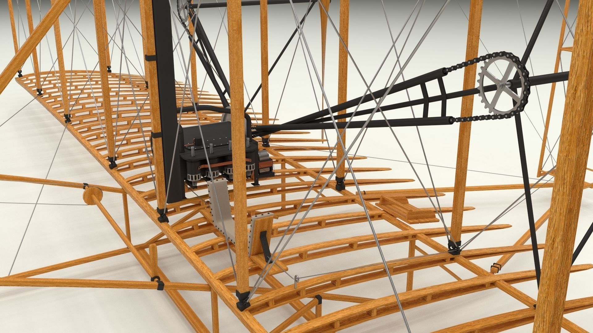 Animated Wright Flyer 3D model animated | CGTrader