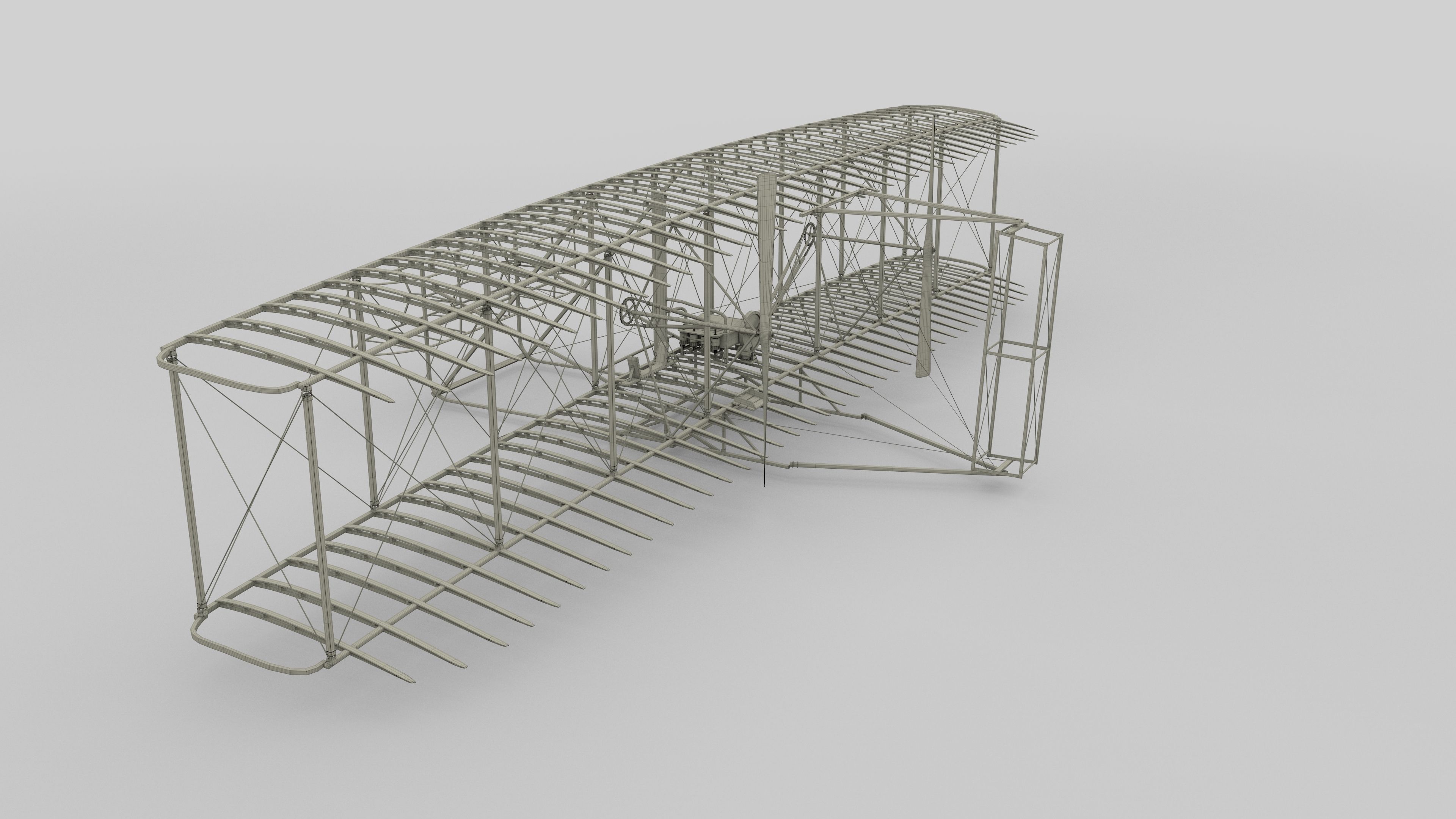 Animated Wright Flyer 3D model animated | CGTrader