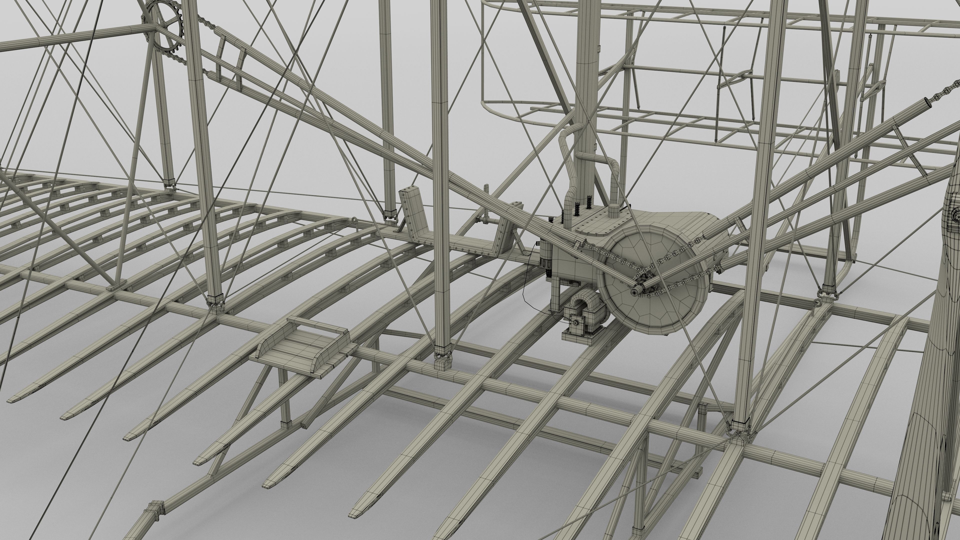 Animated Wright Flyer 3D model animated | CGTrader