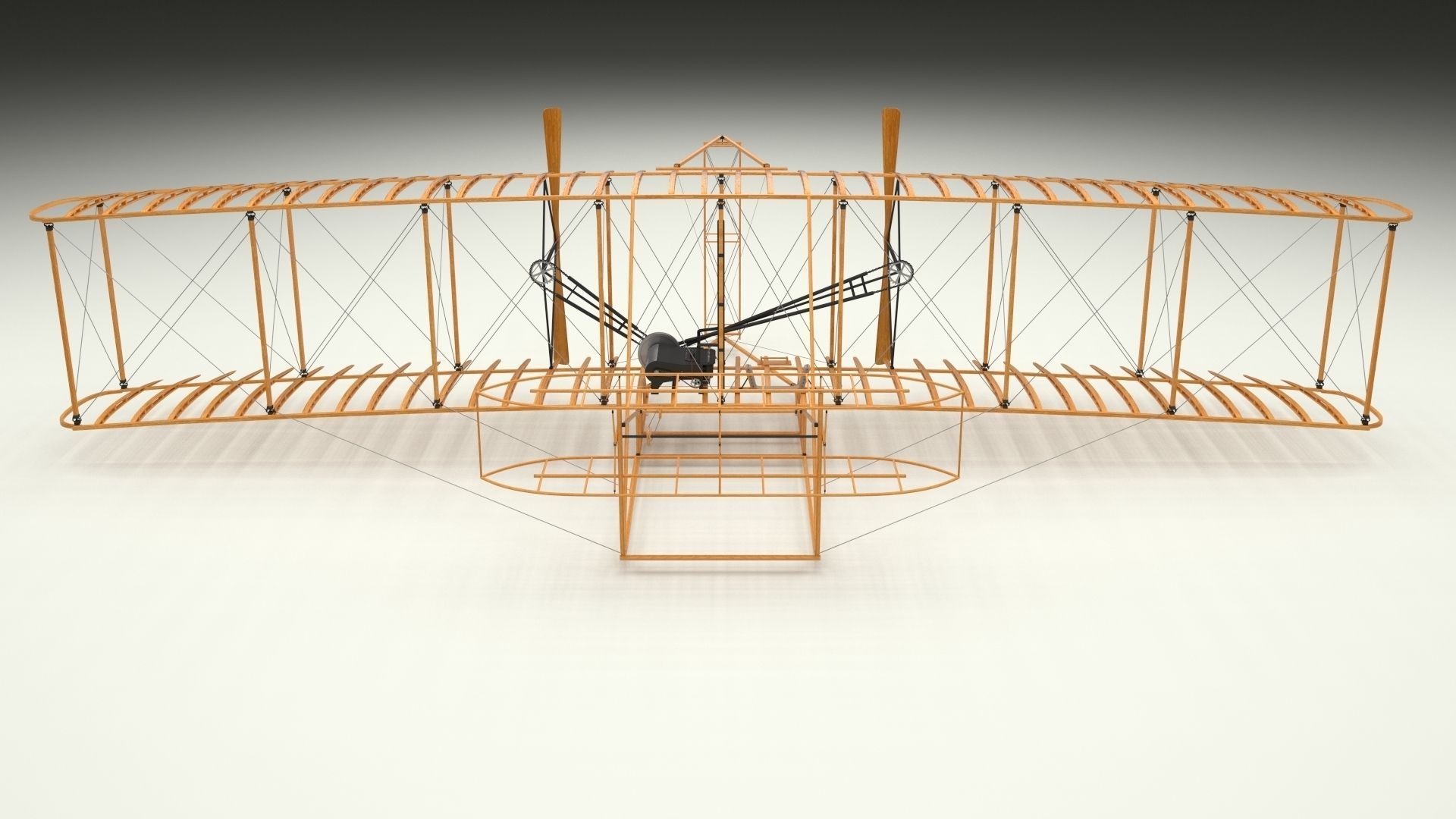 Animated Wright Flyer 3D model animated | CGTrader
