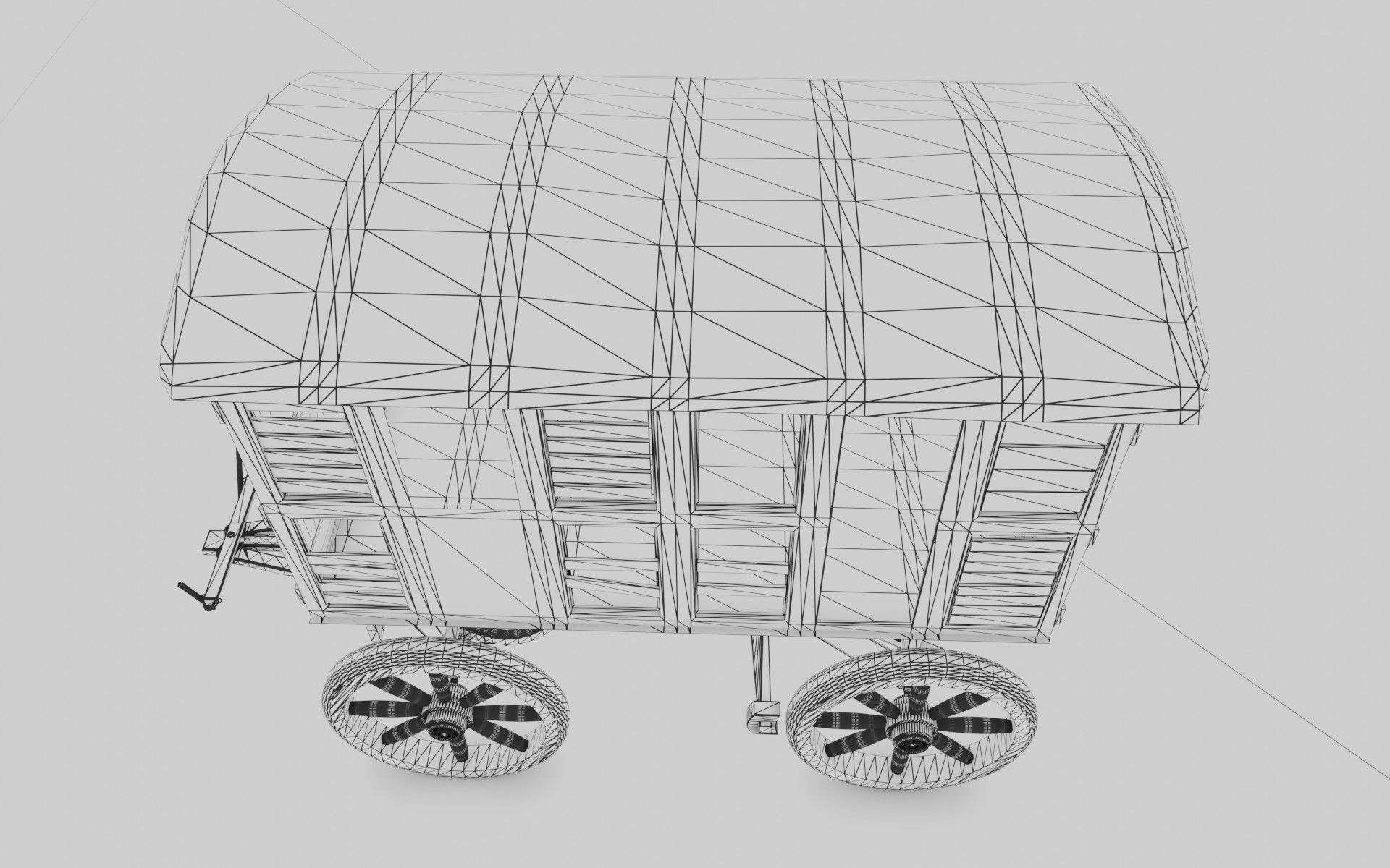 Old Western Goods Wagon 3D model | CGTrader