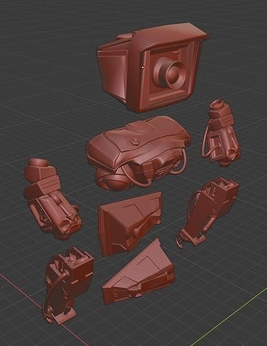 Mech Robot Kitbash - Tech kit - Robot camera - sci-fi 3D model | CGTrader