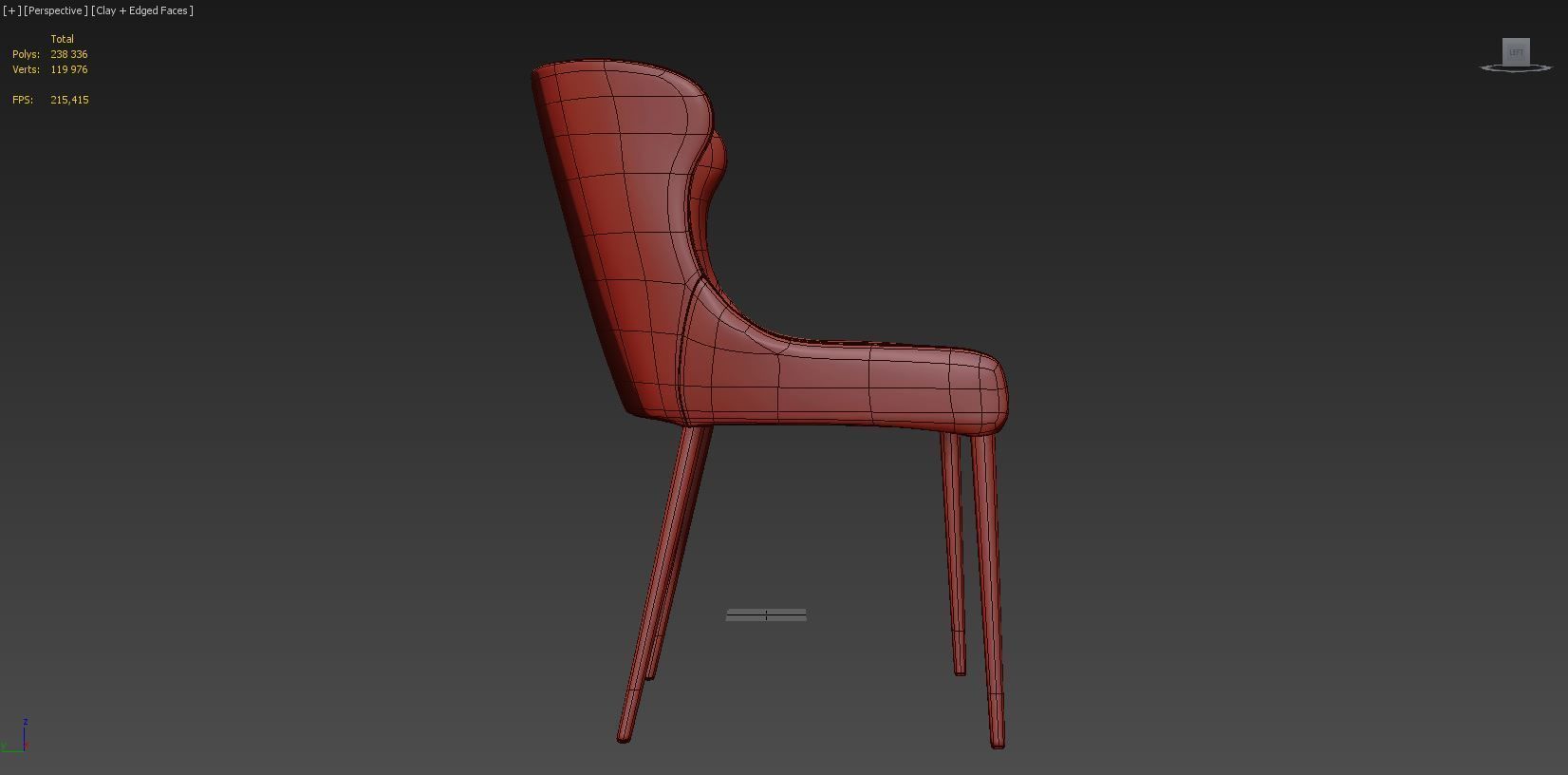 Globewest Claudia Dining Chair 3D model | CGTrader