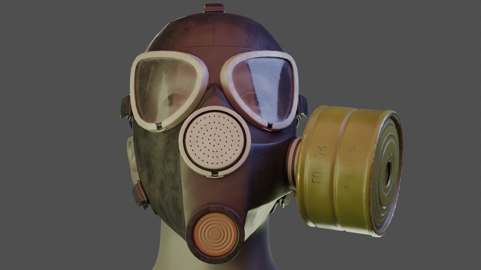 3D model PMK 1 GASMASK VR / AR / low-poly | CGTrader