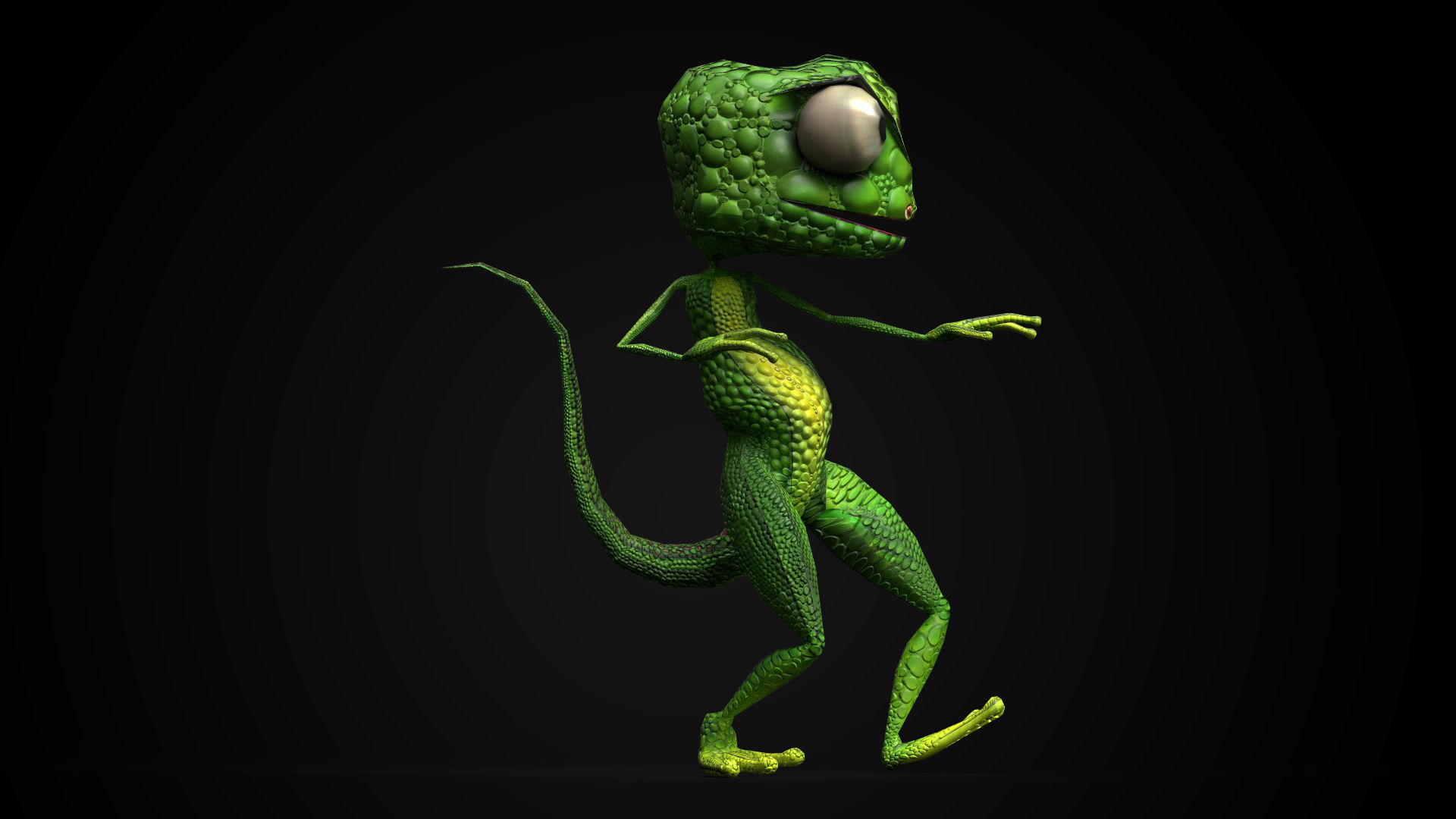 3D model 3D Lizard Game Character RIGGED and Animated Hand Painted VR ...