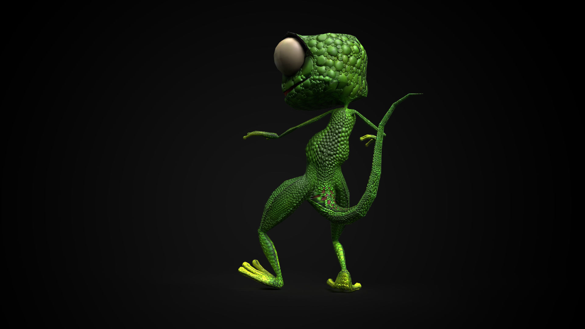 3D model 3D Lizard Game Character RIGGED and Animated Hand Painted VR ...