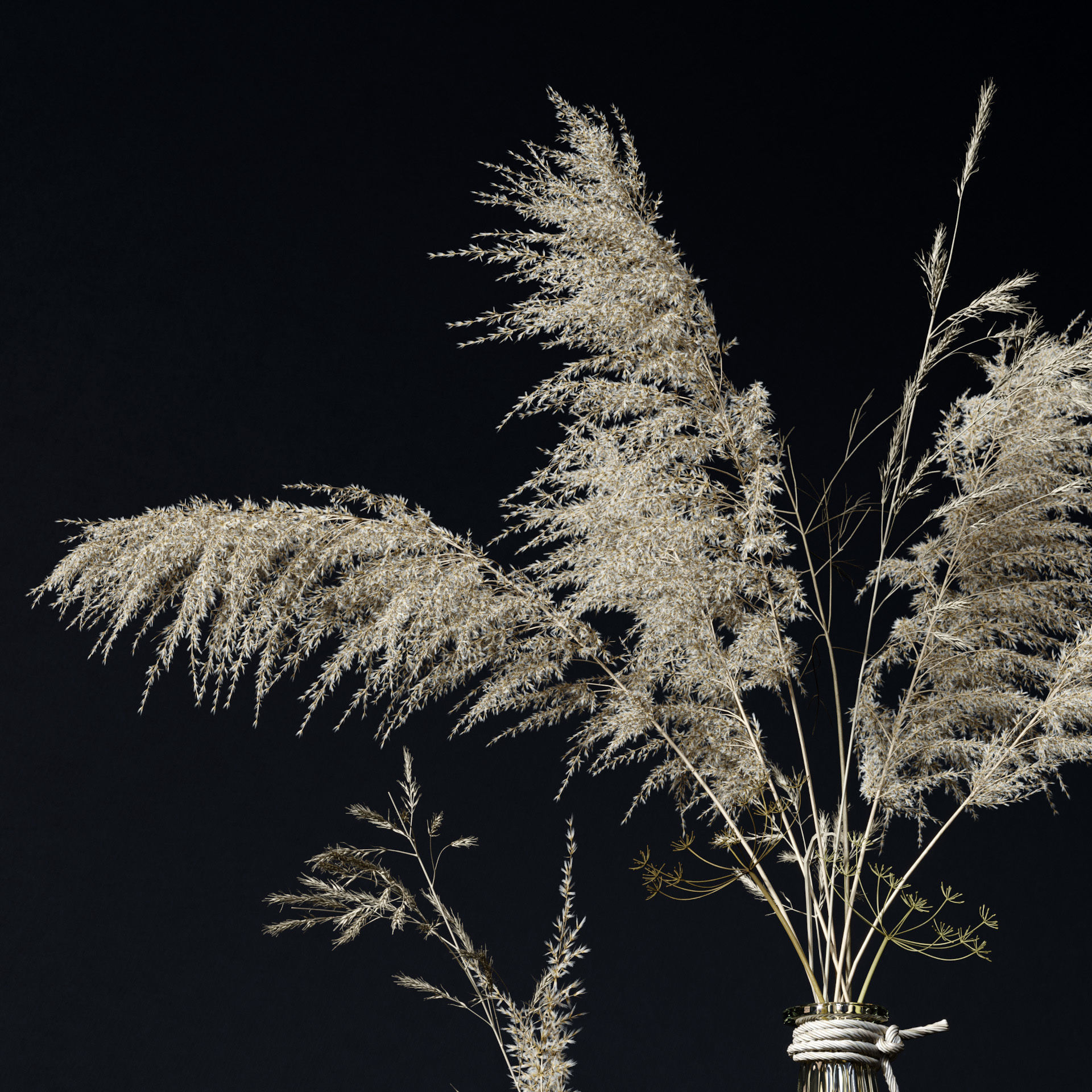 Straw Table Set 3D model | CGTrader